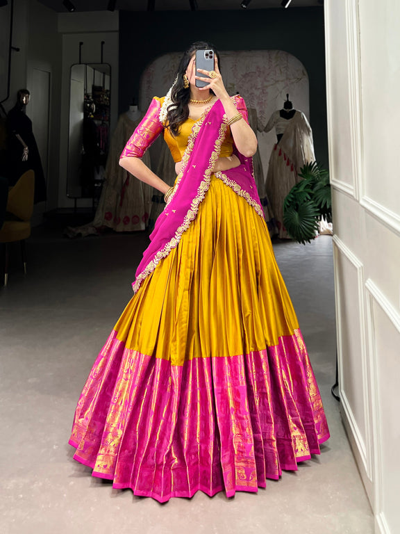 Chaitra A Touch Of South Indian Grace Lehenga Choli – Joozo Wear