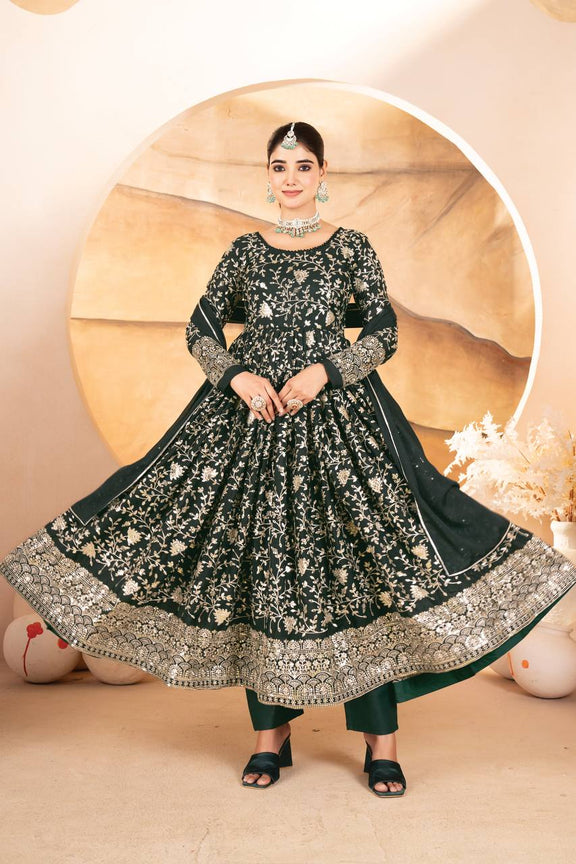 Siddhi Designer Thread-Sequins Embroidery Anarkali Suit – Joozo Wear
